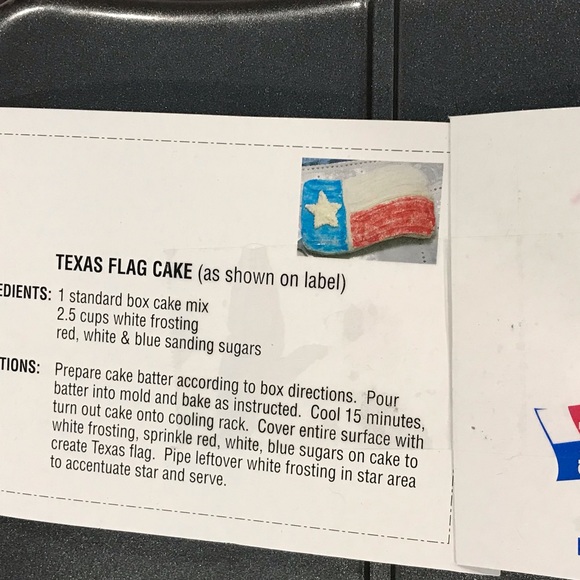 Texas Style | Kitchen | State Of Texas Flag Cake Pan | Poshmark
